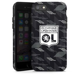 DeinDesign iPhone SE (2022) Handy Panzer Handyh&uuml;lle robuste Outdoor H&uuml;lle Schutzh&uuml;lle gl&auml;nzend Ol Olympique Lyonnais Official Licensed Product Tough Case