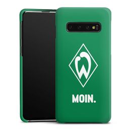 DeinDesign Galaxy S10 Handy Premium Case Smartphone Handyh&uuml;lle Schutzh&uuml;lle matt Moin Official Licensed Product Sv Werder Bremen Premium Case