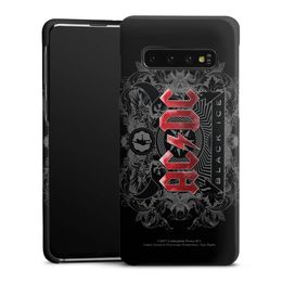 DeinDesign Galaxy S10 Handy Premium Case Smartphone Handyh&uuml;lle Schutzh&uuml;lle matt Merchandise Black Ice Acdc Premium Case