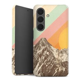 DeinDesign Galaxy S26 Handy Premium Case Smartphone Handyh&uuml;lle Schutzh&uuml;lle gl&auml;nzend Sunshine Mountain Retro Premium Case