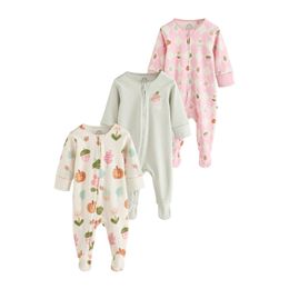 next Schlafanzug M&auml;dchen Gr&ouml;&szlig;e 68 creme / pastellgr&uuml;n / pastellpink