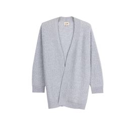GOBI Cashmere Strickjacke 'Ajour Knit Open-Front Cashmere Cardigan' Damen Gr&ouml;&szlig;e M hellgrau