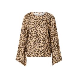 Msch Copenhagen Bluse 'Rikkeloa' Damen Gr&ouml;&szlig;e M cappuccino / dunkelbraun / schwarz