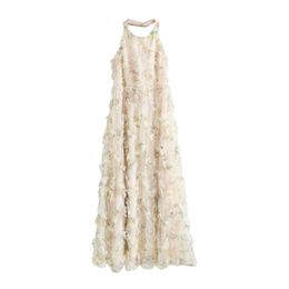 next Kleid Damen Gr&ouml;&szlig;e 40 beige / hellgr&uuml;n / ros&eacute; Sommerkleid