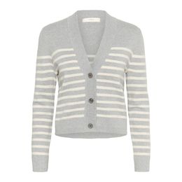 Inwear Knit Cardigan 'Wallis' female size XL Light beige / mottled grey
