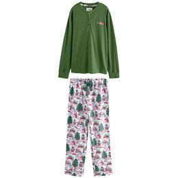 Cath Kidston Pyjama Herren Gr&ouml;&szlig;e M gr&uuml;n / lila / rot / wei&szlig;
