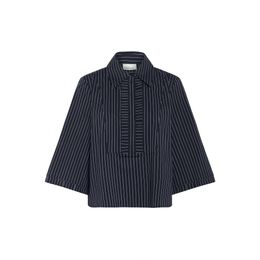 Karen Simonsen Karen By Simonsen Bluse 'Amy' Damen Gr&ouml;&szlig;e XL nachtblau / wei&szlig;