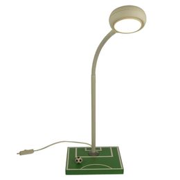 Kindertischleuchte Fu&szlig;ballfeld, Gr&uuml;n, Wei&szlig;, Holz, Kunststoff, 15x37x20 cm, h&ouml;henverstellbar, Schnurschalter, verstellbare Arme, Lampen & Leuchten, Innenbeleuchtung, Kinderzimmerlampen, Kinderzimmer-Schreibtischlampen