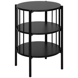 Xora Beistelltisch, Schwarz, Metall, Holzwerkstoff, rund, Rundrohr, 43.8x60x43.8 cm, einfacher Aufbau, Wohnzimmer, Wohnzimmertische, Beistelltische, Beistelltische Metall