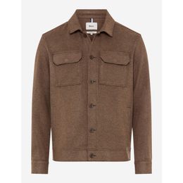 Brax Herren Overshirt Style SANTIAGO chocolate, dunkelbraun, Gr. XL