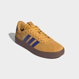 Herren Sneaker "VL COURT 3.0", adidas Sportswear, Gr. 42,5, gelb, Leder, Synthetik, Schuhe, inspiriert vom Design des adidas samba
