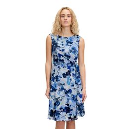 Vera Mont Damen Cocktailkleid "Damen mit Bindeg&uuml;rtel", blau, Gr. 36, Chiffon, Obermaterial: 100% Polyester. Futter: 100% Polyester, Kleider, Druck