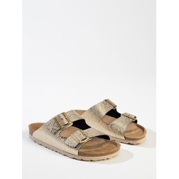 BACKSUN Pantoletten "Bali" in Gold - 48% | Gr&ouml;&szlig;e 39 | Damen-pantoletten