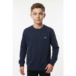 Quiksilver Jungen Sweatshirt "BASIC CREW YOUTH", blau, Gr. 14, unifarben, Jersey, Obermaterial: 60% Baumwolle, 40% Polyester, Sweatshirts