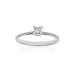 Diamant Leternel Ring 'Verlobungsring aus 750 Wei&szlig;gold mit 0.25 Karat Diamant' Damen Gr&ouml;&szlig;e 52 silber