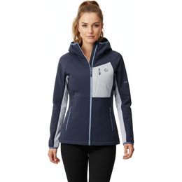 LPO Damen Funktionsjacke "PAULA WMN"nachtblau, Gr. 40, Softshell, 92% Polyester. 8% Elasthan, Jacken, Jacquardstrick-Eins&auml;tze