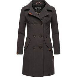 Marikoo Damen Kurzmantel "Nanakoo", grau, Gr. 4XL, Oberstoff: 90% Polyacryl, 8% Viskose, 2% Elasthan. Futter: 100% Polyester. &Auml;rmelfutter: 100%