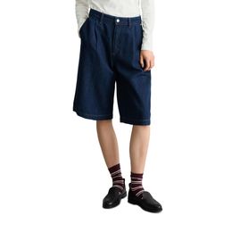 Marc O'Polo Damen Shorts "made with Orange Fiber", blau, Gr. 28, MARC O'POLO DENIM, unifarben, Denim/Jeans, Obermaterial: 78% Baumwolle, 22% Lyocell, Hosen