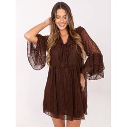 Madnezz House Kleid Damen Gr&ouml;&szlig;e 38/40 braun Sommerkleid