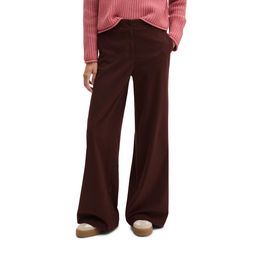 Marc O'Polo MARC O'POLO Damen Chinohose "aus Organic Cotton-Satin-Stretch", braun, Gr. 42, unifarben, Obermaterial: 96% Baumwolle, 4% Elasthan, Hosen