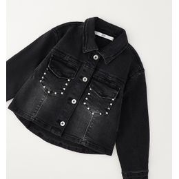 IDO M&auml;dchen Outdoorjacke "BABY GIRL JACKET", schwarz, Gr. 98, 88% Baumwolle, 10% Polyester, 2% Elasthan, Jacken