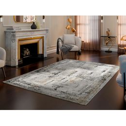 Teppich, B:240cm H:10mm L:340cmcreme, anthrazit, gold, OCI DIE TEPPICHMARKE, Obermaterial: 65% Polyester, 35% Viskose, Wohnzimmer, Teppiche,