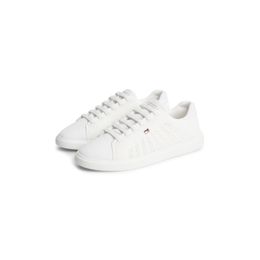 Tommy Hilfiger Damen Sneaker "TH ICON LIGHT KNIT SNEAKER", Gr. 37ecru, Lederimitat, Textil, Schuhe, Freizeitschuh, Halbschuh, Schn&uuml;rschuh in