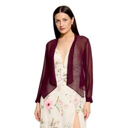 Vera Mont Damen Blusenjacke "Damen ohne Verschluss"strong aubergine, Gr. 42, Chiffon, Obermaterial: 100% Polyester, Jacken