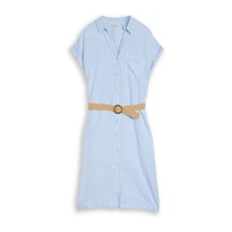 Tom Tailor Kleid Damen Gr&ouml;&szlig;e 38 hellblau / wei&szlig; Sommerkleid