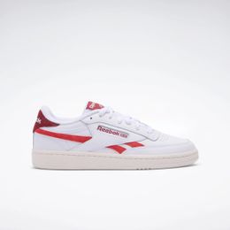 Reebok CLASSIC Damen Sneaker "CLUB C REVENGE", Gr. 38,5ftwrwei&szlig;, energyrot, chalk, Leder, Synthetik, Textil, Schuhe