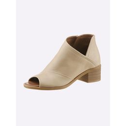 ANDREA CONTI Damen Sandalette, Gr. 39, beige, Glattleder, Leder, Schuhe