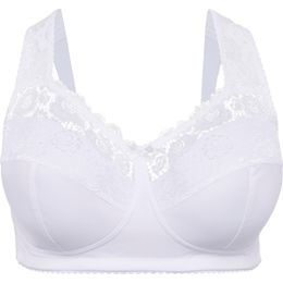 sheego Damen B&uuml;gelloser BH mit Spitze, wattierte Cups, wei&szlig;, Gr&ouml;&szlig;e 125B