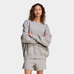 Damen Sweatshirt "ESSENTIALS CREW LONG FLEECE OS", grau, Gr. S, adidas originals, Obermaterial: 82% Baumwolle, 18% Polyester, Sweatshirts, mit
