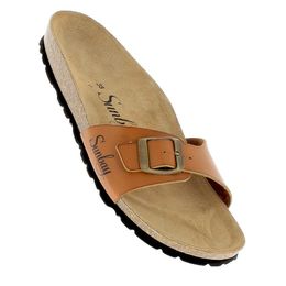 Sunbay Leder-Pantoletten "Jasmin" in Camel - 63% | Gr&ouml;&szlig;e 36 | Damen-pantoletten