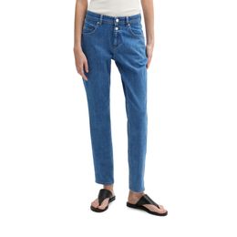 Marc O'Polo MARC O'POLO Damen Boyfriend-Jeans "mit zwei Kn&ouml;pfen"medium blau, Gr. 28, unifarben, Obermaterial: 92% Baumwolle, 6% Elastomultiester, 2% Elasthan,