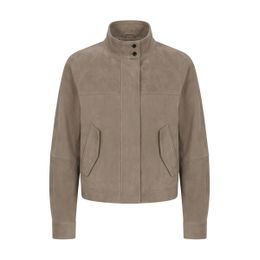 RICANO Damen Lederjacke "Lederjacke Adriana"taupe (velours), Gr. S, Obermaterial: 100% Ziegenveloursleder GOVL. Futter: 100% Polyester PES., Jacken,