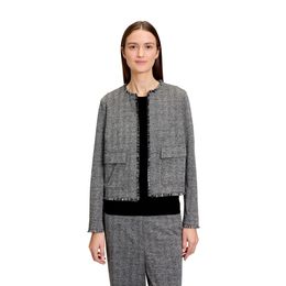 BETTY & CO BETTY & CO Damen Jackenblazer "Damen mit Fransen", schwarz, Gr. 40, Obermaterial: 71% Polyester, 23% Viskose, 2% Polyester, 2% Elasthan, 2% Polyamid.