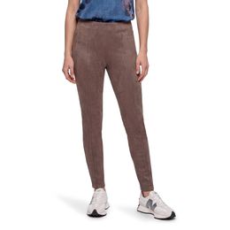 Betty Barclay Damen Lederimitathose "Damen mit elastischem Bund"muskat, Basic, Gr. 42, Obermaterial: 95% Polyester, 5% Elasthan, Hosen