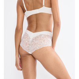 Triumph Damen Slip "Body Make-Up Illusion Lace", Gr. 36, wei&szlig;, Microtouch, Obermaterial: 80% Polyamid, 20% Elasthan, Unterhosen, florale