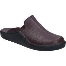 Josef Seibel Herren Hausschuh "Monaco 202 G, bordeaux", Gr. 42, rot, Obermaterial: 100% Rindsleder Leather cow., Schuhe
