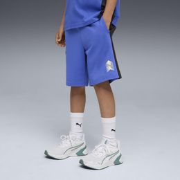 Puma Kinder Sporthose "Active Sports Shorts Jungen"royal sapphire blau, Gr. 116, bedruckt, Obermaterial: 67% Baumwolle, 26% Polyester, 7% Elasthan.