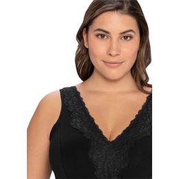 sheego Gro&szlig;e Gr&ouml;&szlig;en B&uuml;gelloser BH in Bustier-Form, mit Spitzenborte, schwarz, Gr&ouml;&szlig;e 110C - Damen