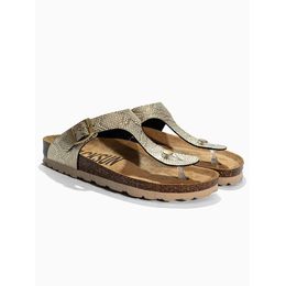 BACKSUN Zehentrenner "Singapore" in Gold - 63% | Gr&ouml;&szlig;e 40 | Damen-sandalen