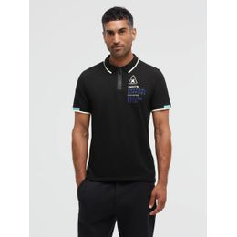 Gaastra Herren Poloshirt, schwarz, Gr. XL, bedruckt, Piqu&eacute;, Material: 95% Baumwolle, 5% Elasthan, Shirts, mit Baumwolle