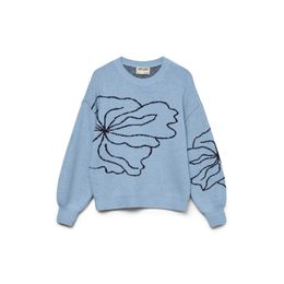 V&eacute;ro Moda Vero Moda Pullover 'AWHeart' Damen Gr&ouml;&szlig;e S hellblau / schwarz
