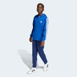 Jungen Trainingsanzug "ESSENTIALS KIDS"royal blau, wei&szlig;, Gr. 176, adidas Sportswear, Obermaterial: 52% Baumwolle, 48% Polyester, Sportanz&uuml;ge