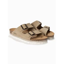 BAYTON Leder-Pantoletten "Benalla" in Beige - 56% | Gr&ouml;&szlig;e 37 | Damen-pantoletten