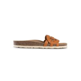 Sunbay LEDER-Pantoletten "Lazuli" in Hellbraun - 47% | Gr&ouml;&szlig;e 36 | Damen-pantoletten