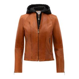 RICANO Damen Lederjacke "Lederjacke Dalia"cognac, Gr. XL, Obermaterial: 100% Lammnappaleder LANA. Futter: 100% Baumwolle CO., Jacken, Handgefertigt