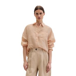 Marc O'Polo MARC O'POLO Damen Langarmbluse "aus weicher Ramiefaser"soft peach, Gr. 46, unifarben, Obermaterial: 100% Ramie, Blusen